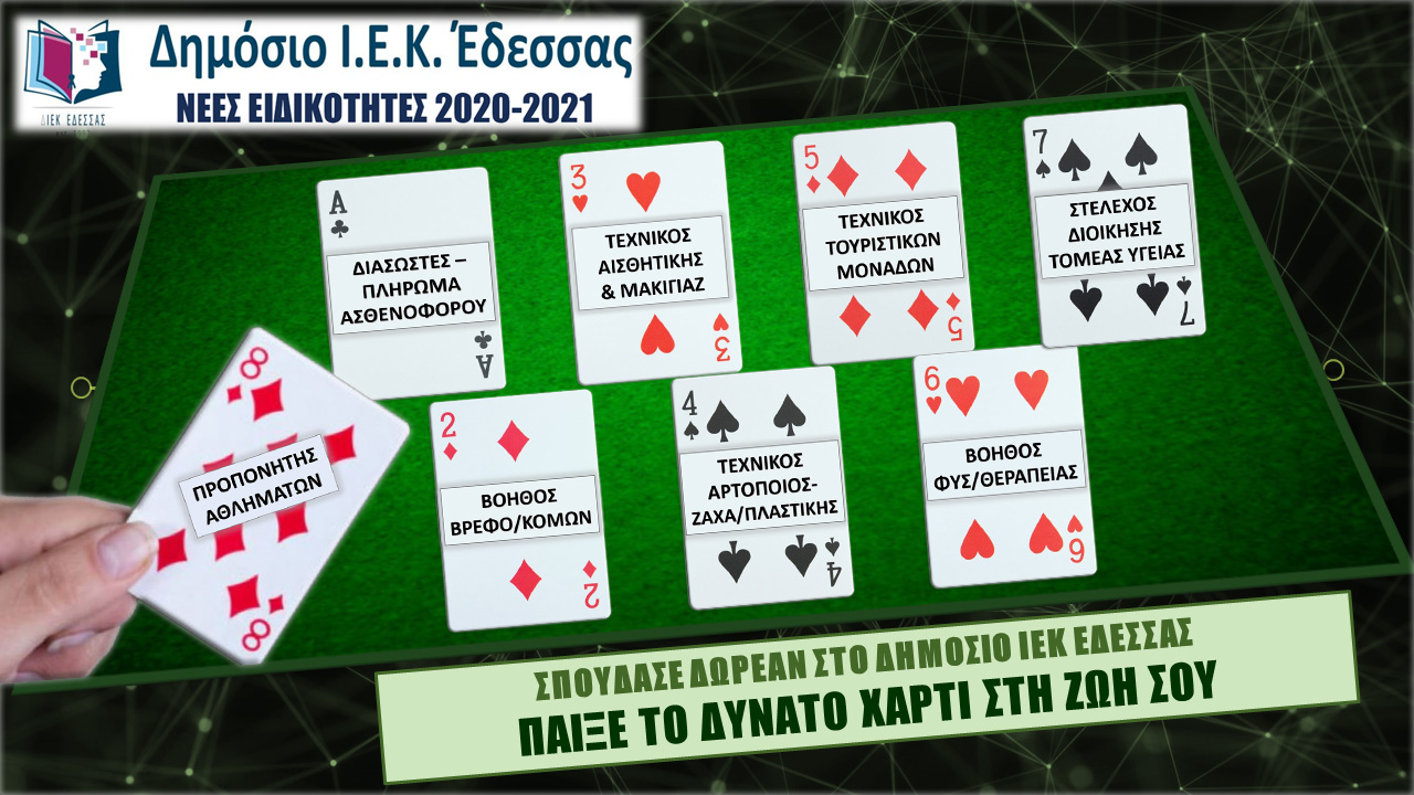 ΟΙ ΝΕΕΣ ΕΙΔΙΚΟΤΗΤΕΣ ΤΟΥ ΔΙΕΚ ΕΔΕΣΣΑΣ ΓΙΑ ΤΟ 2020-2021 - Ραδιο Τοξότης ...